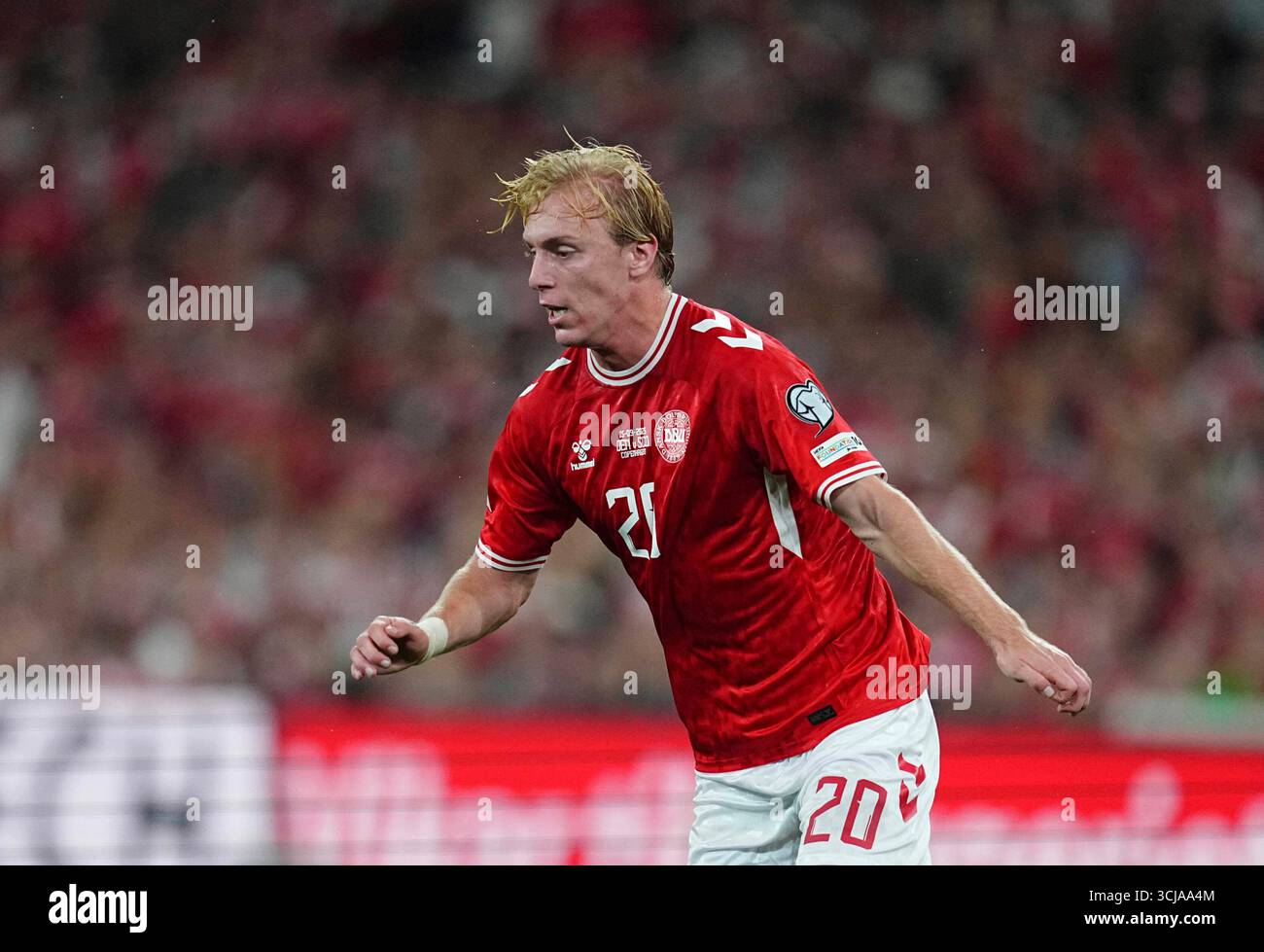 September 05 2025: Mika Biereth of Denmark looks on during a World Cup ...
