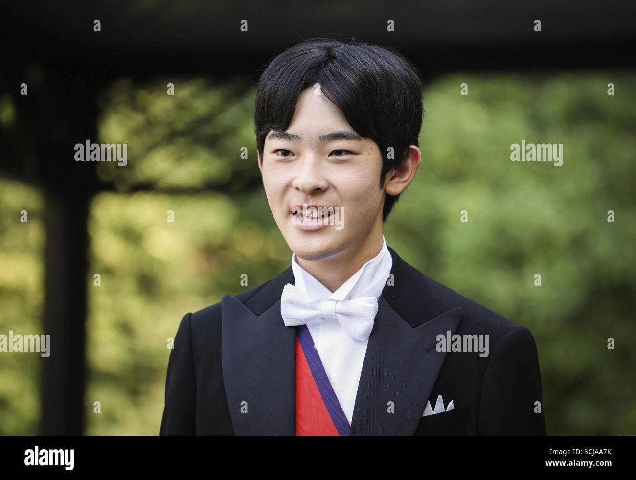 Japanese Prince Hisahito speaks to journalists after returning to his ...