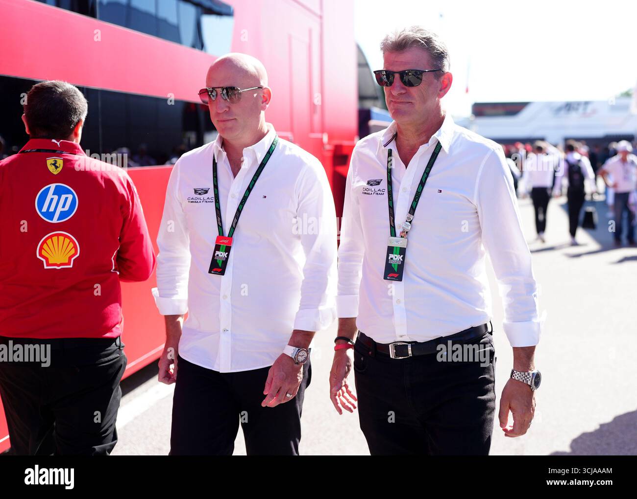 Cadillac F1 Team Principal Graeme Lowden (right) with CEO Dan Towriss ...