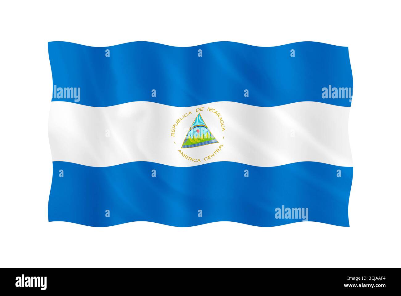 Digital composite. Flag of Nicaragua. On September 15th Nicaragua ...