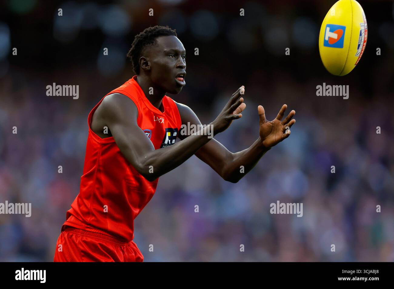 Mac Andrew of the Suns marks the ball during the AFL Elimination Final ...