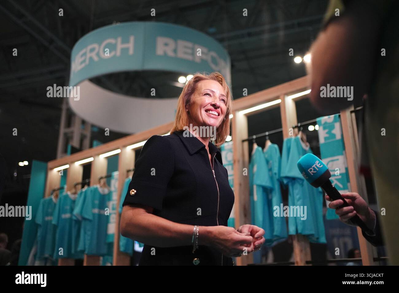 Reform UK MP for Runcorn, Sarah Pochin being interviewed during the ...