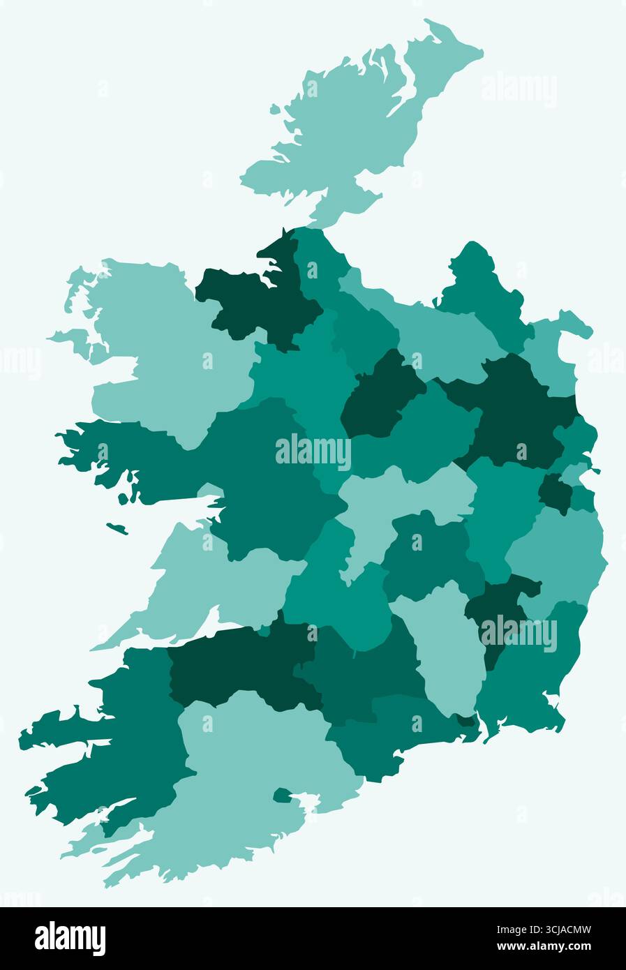 Map of northern irish border hi-res stock photography and images - Alamy
