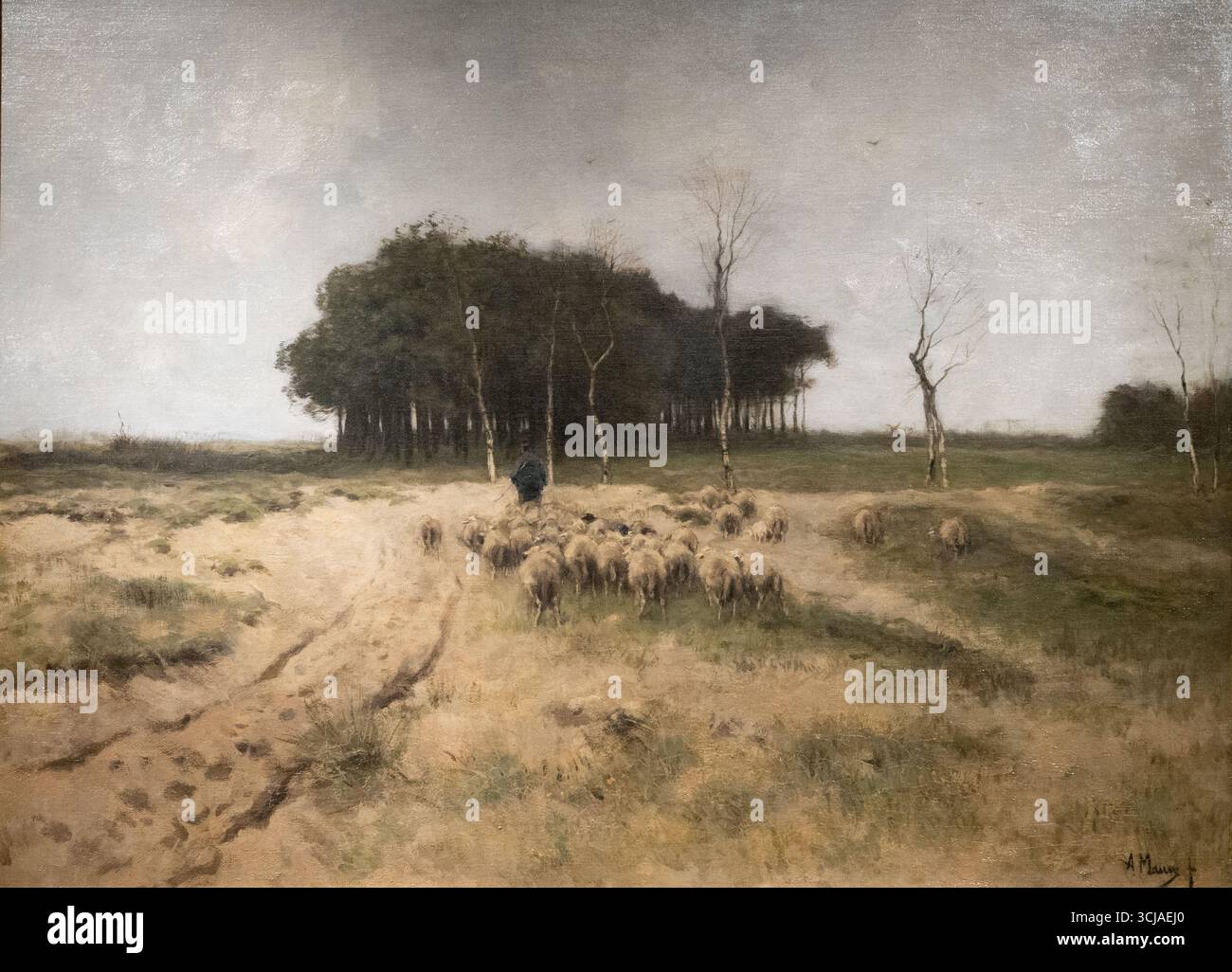 Sheep landscape painting anton hi-res stock photography and images - Alamy