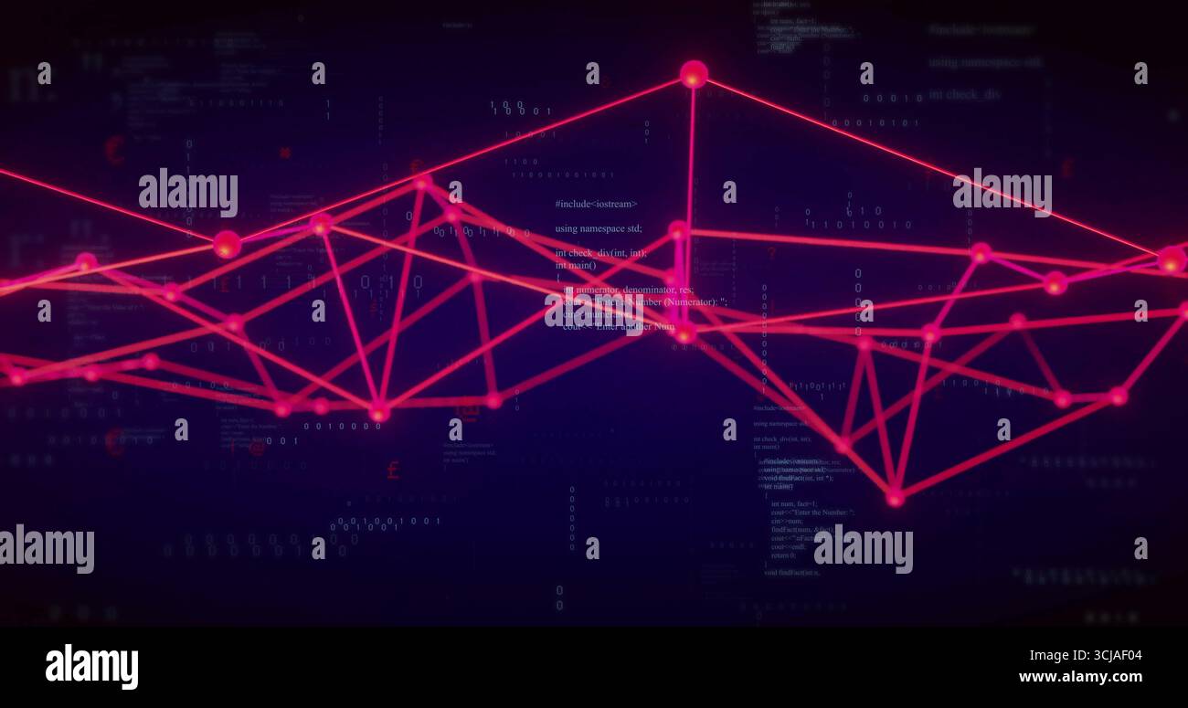 Displaying neon network graph hi-res stock photography and images - Alamy