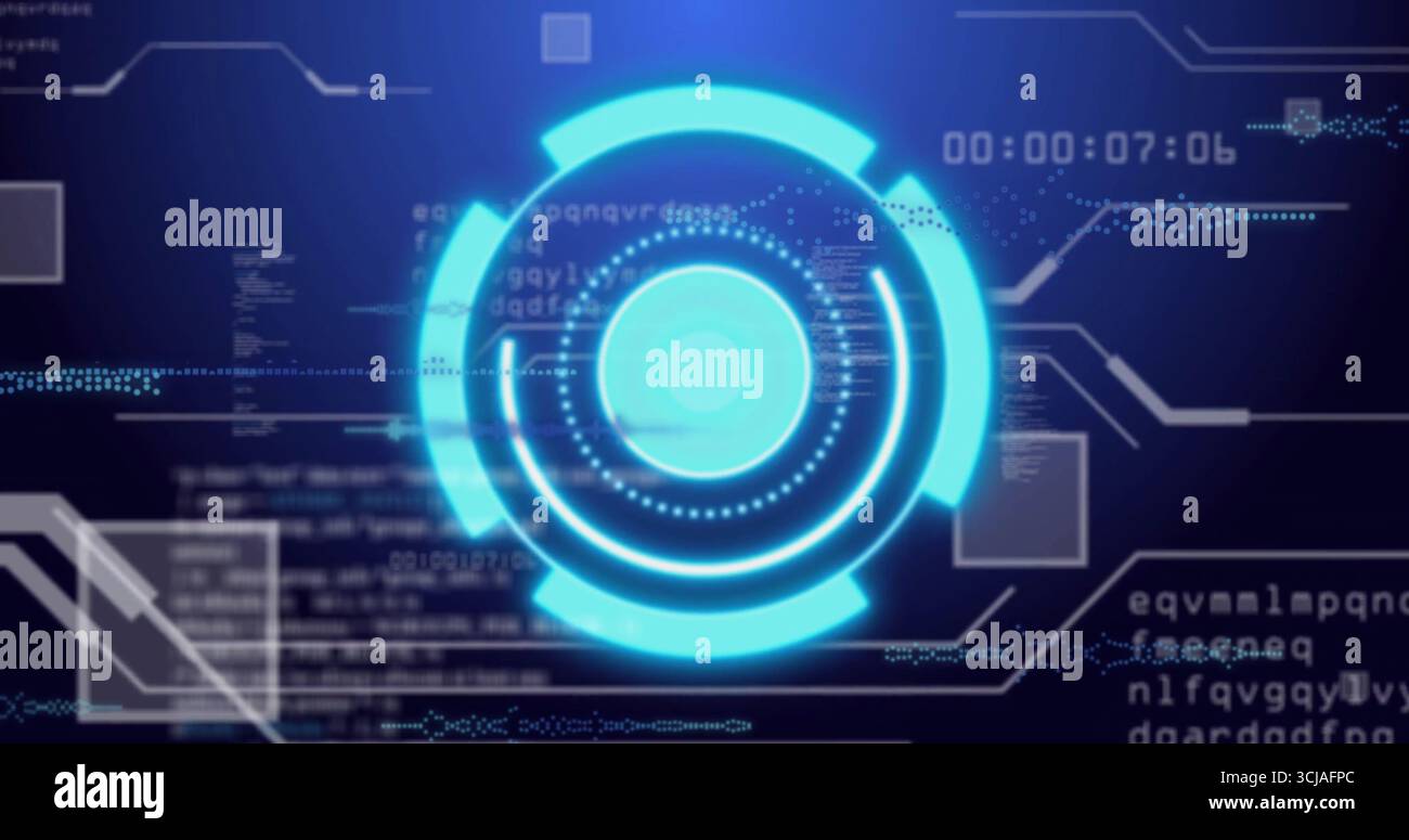 Animated blue hud interface abstract hi-res stock photography and ...