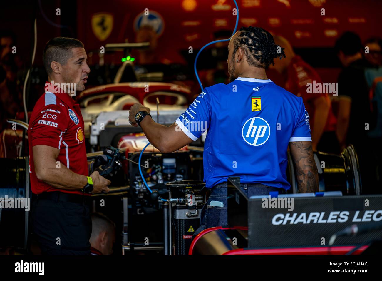 MONZA CIRCUIT, ITALY - SEPTEMBER 04: Lewis Hamilton, Ferrari SF-25 from ...