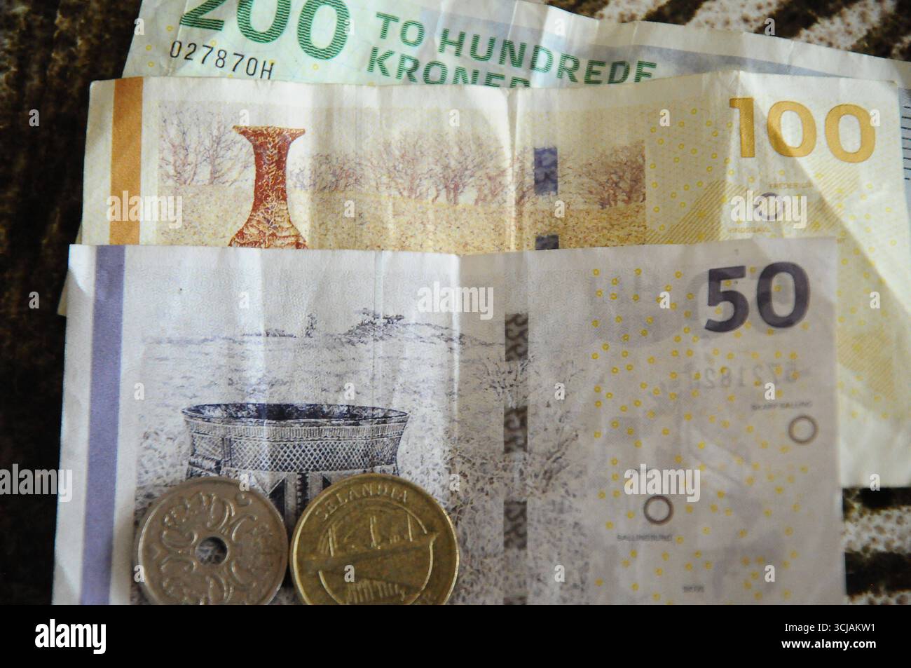 Copenhagen/ Denmark/06 SEPTEMBER 2025/Danish kroner notes or bills ...
