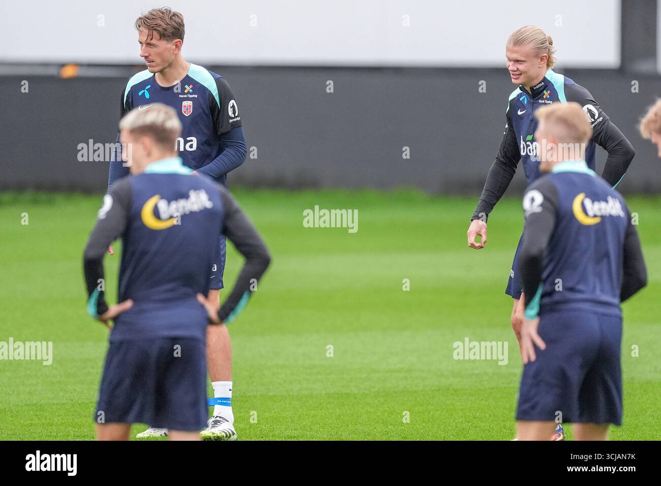 Oslo 20250906. Sander Berge left and Erling Braut Haaland during ...