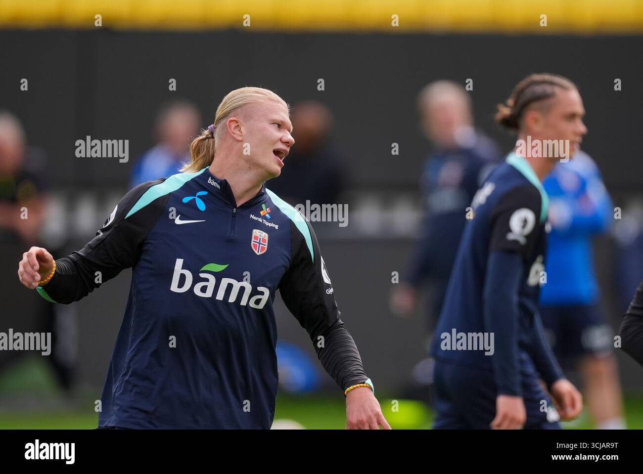 Oslo 20250906. Erling Braut Haaland during training at Åråsen Stadium ...