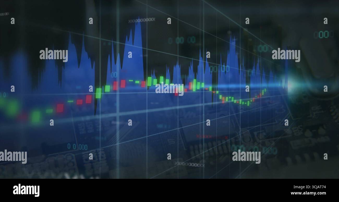 Candlestick chart displaying on 3d hi-res stock photography and images ...