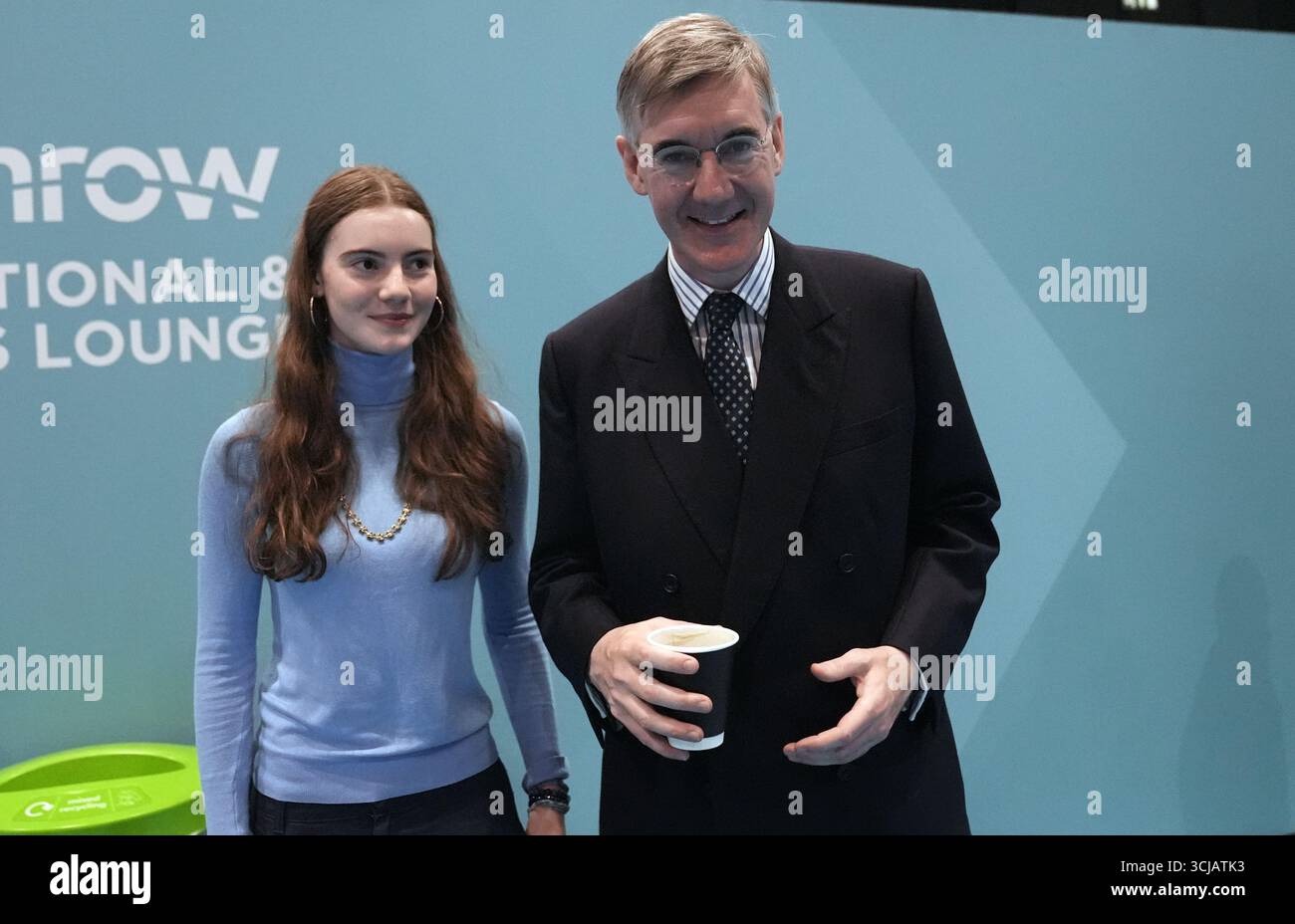 Former Conservative MP Jacob Rees-Mogg and his daughter Mary during the ...