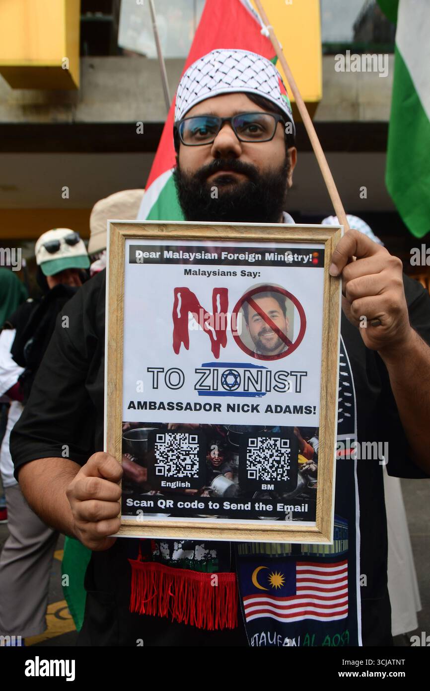 MALAYSIA KUALA LUMPUR 6/9/2025 .Dozens protest in Malaysia against ...