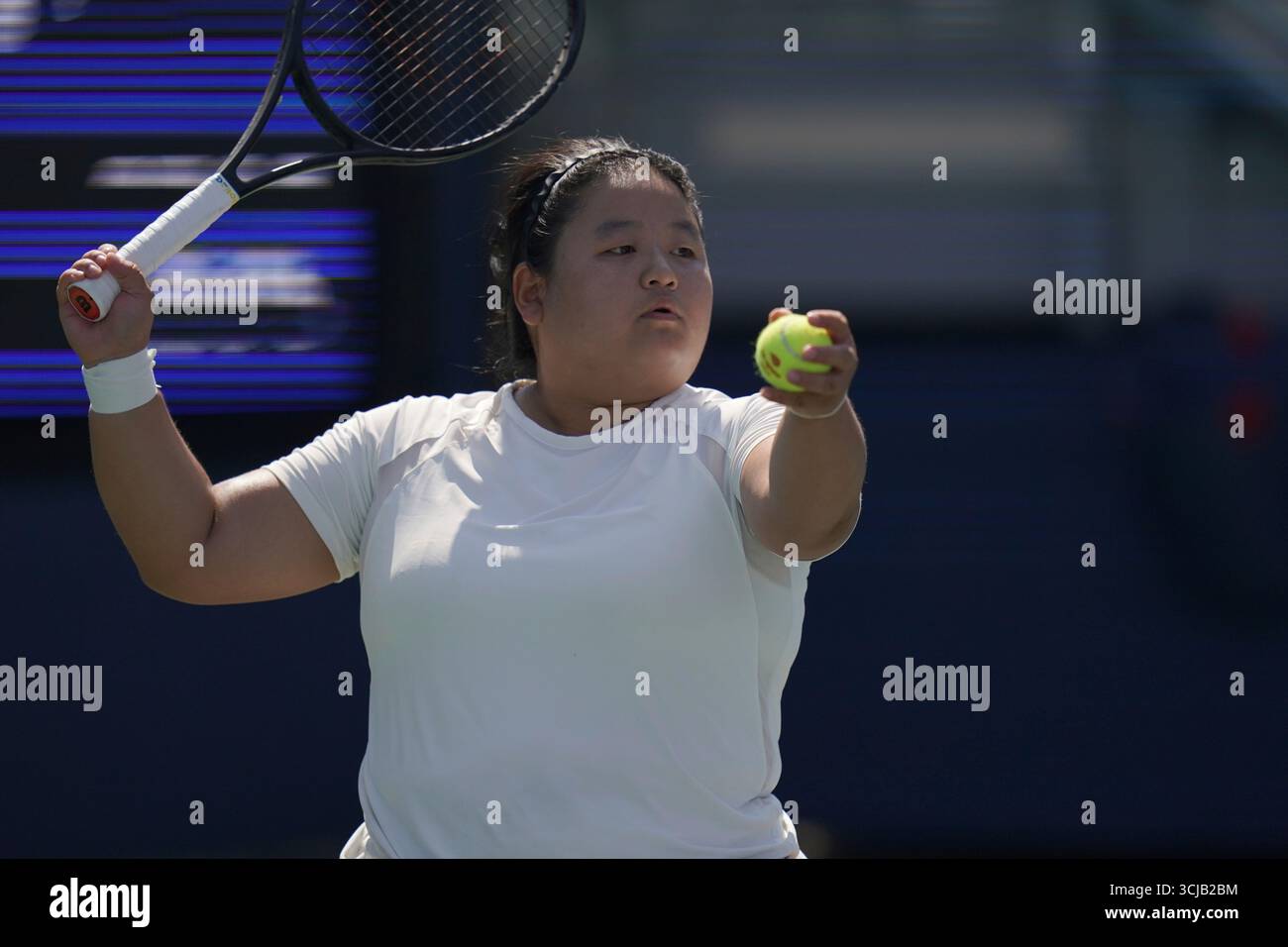 Ziying Wang of China during the wheelchair women's singles semifinals ...