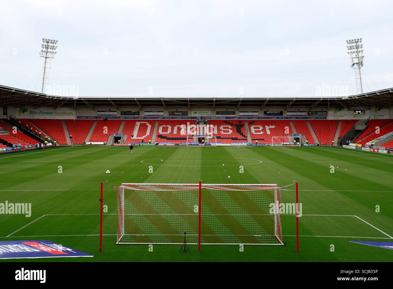 A general view of Doncaster Rovers Eco-Power Stadium before the Sky Bet ...