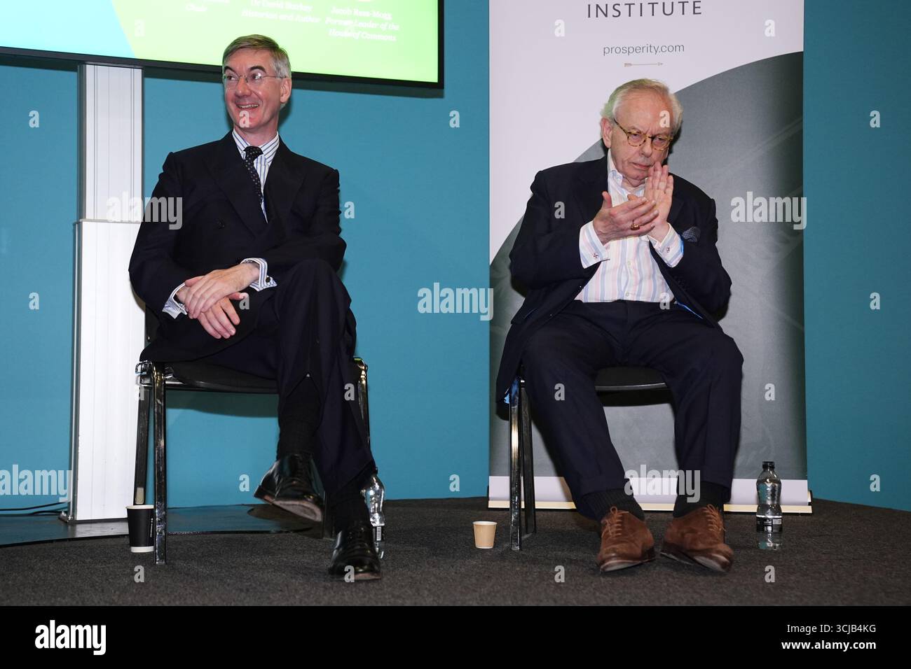 Jacob Rees-Mogg and David Starkey during the Reform UK party's annual ...