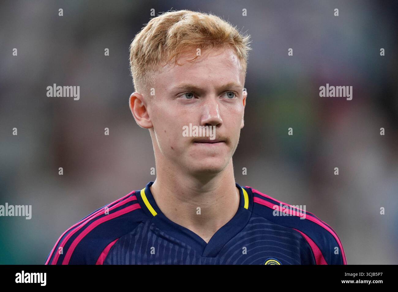 Sweden's Hugo Larsson lines up ahead of the World Cup qualifying soccer ...