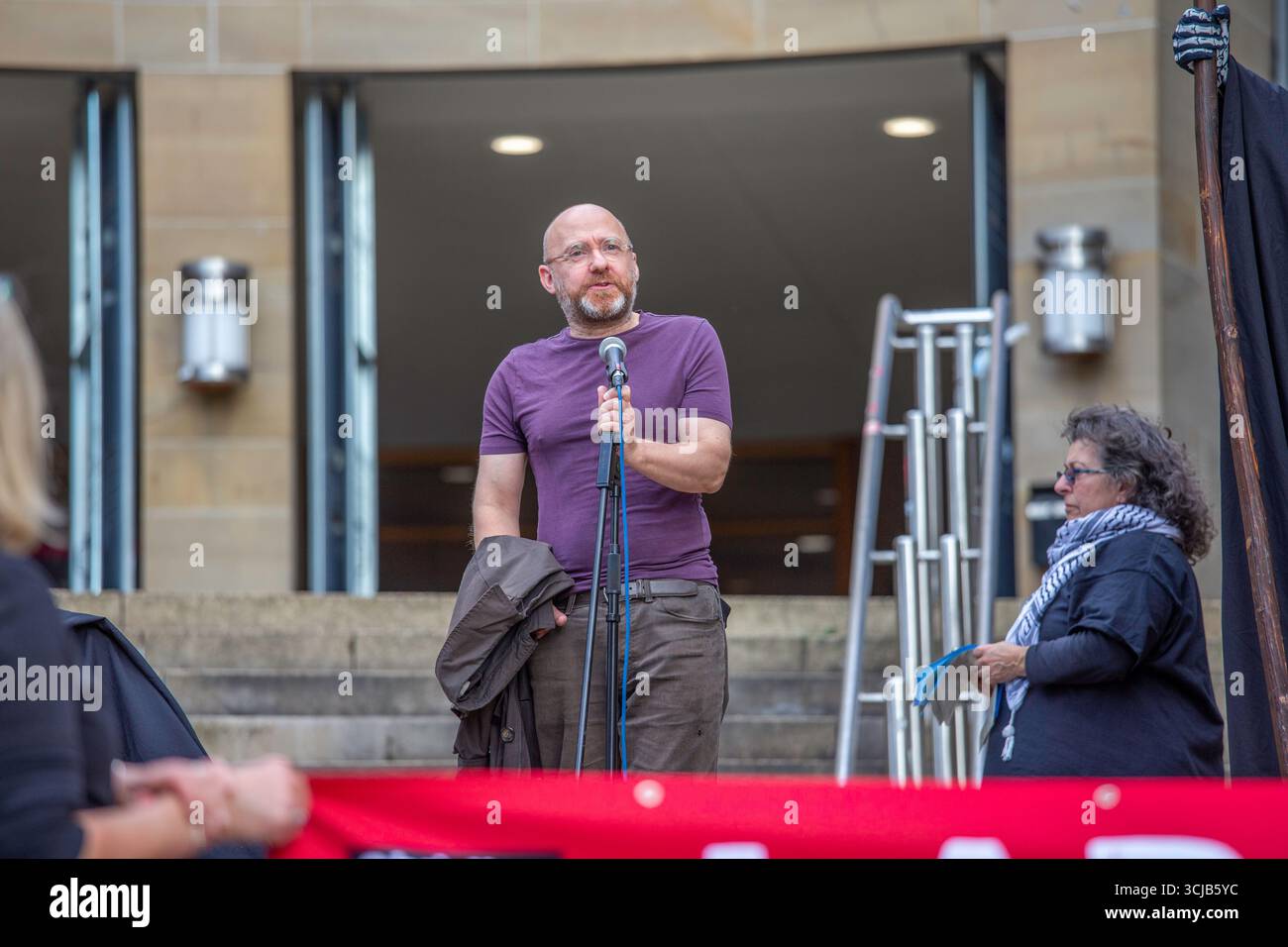 Glasgow, Scotland, UK. 6th September 2025. MSP Patrick Harvie delivered a speech at a climate ...