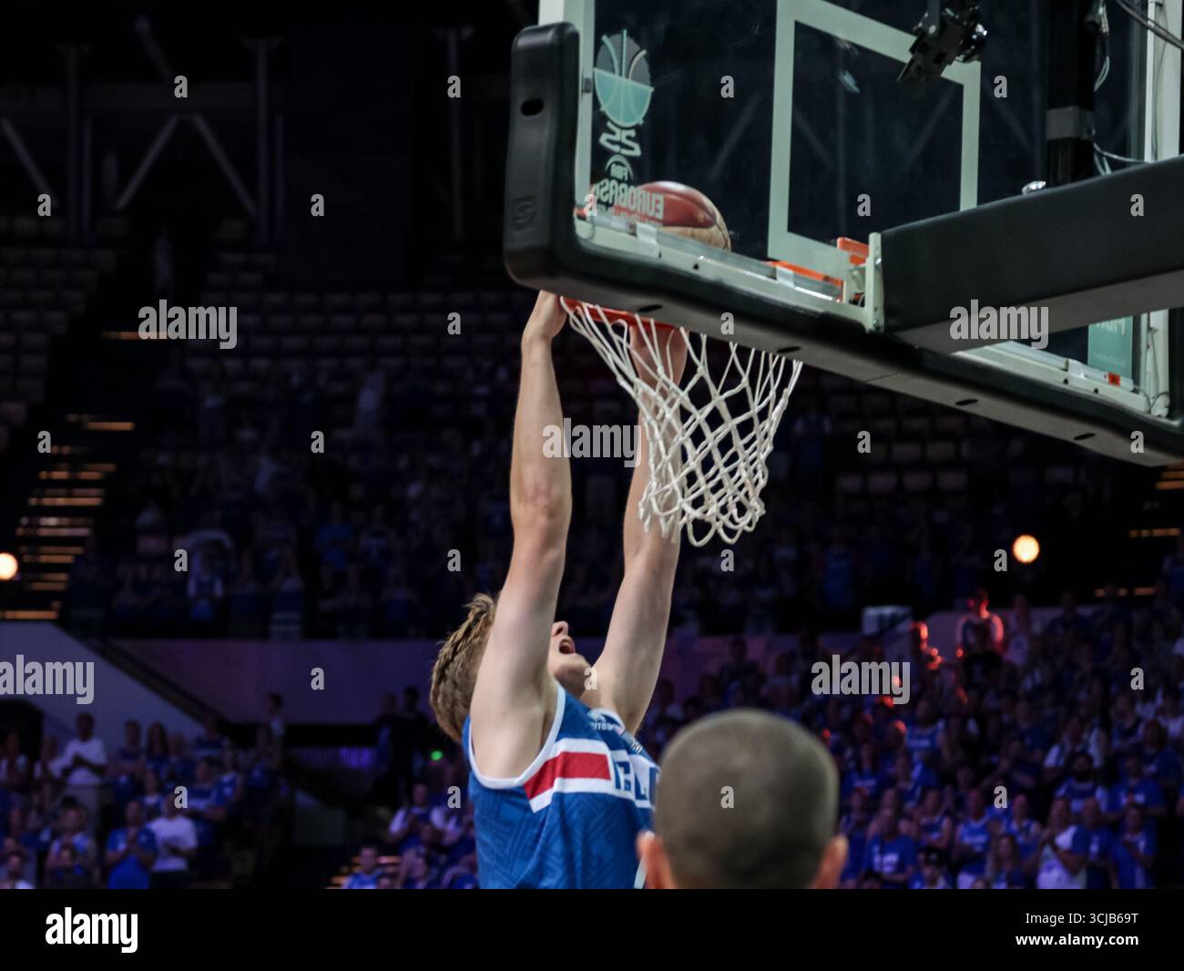 Styrmir Thrastarson of Iceland scires points during the Group D FIBA ...