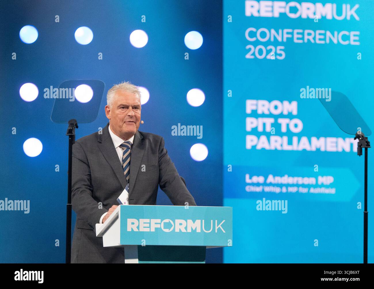 Chief Whip Lee Anderson. Reform Uk conference. Nigel Farage rejoined ...