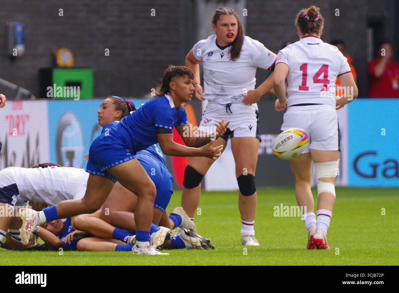 York, England, 6 September 2025. Ana Afuie playing for Samoa against ...