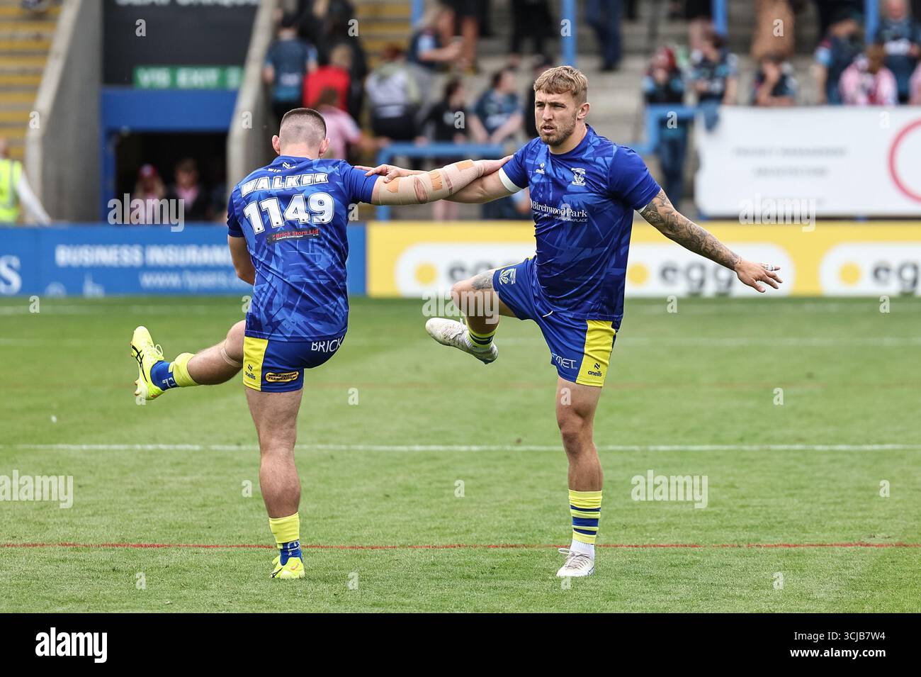 Sam Powell of Warrington Wolves and Danny Walker of Warrington Wolves ...