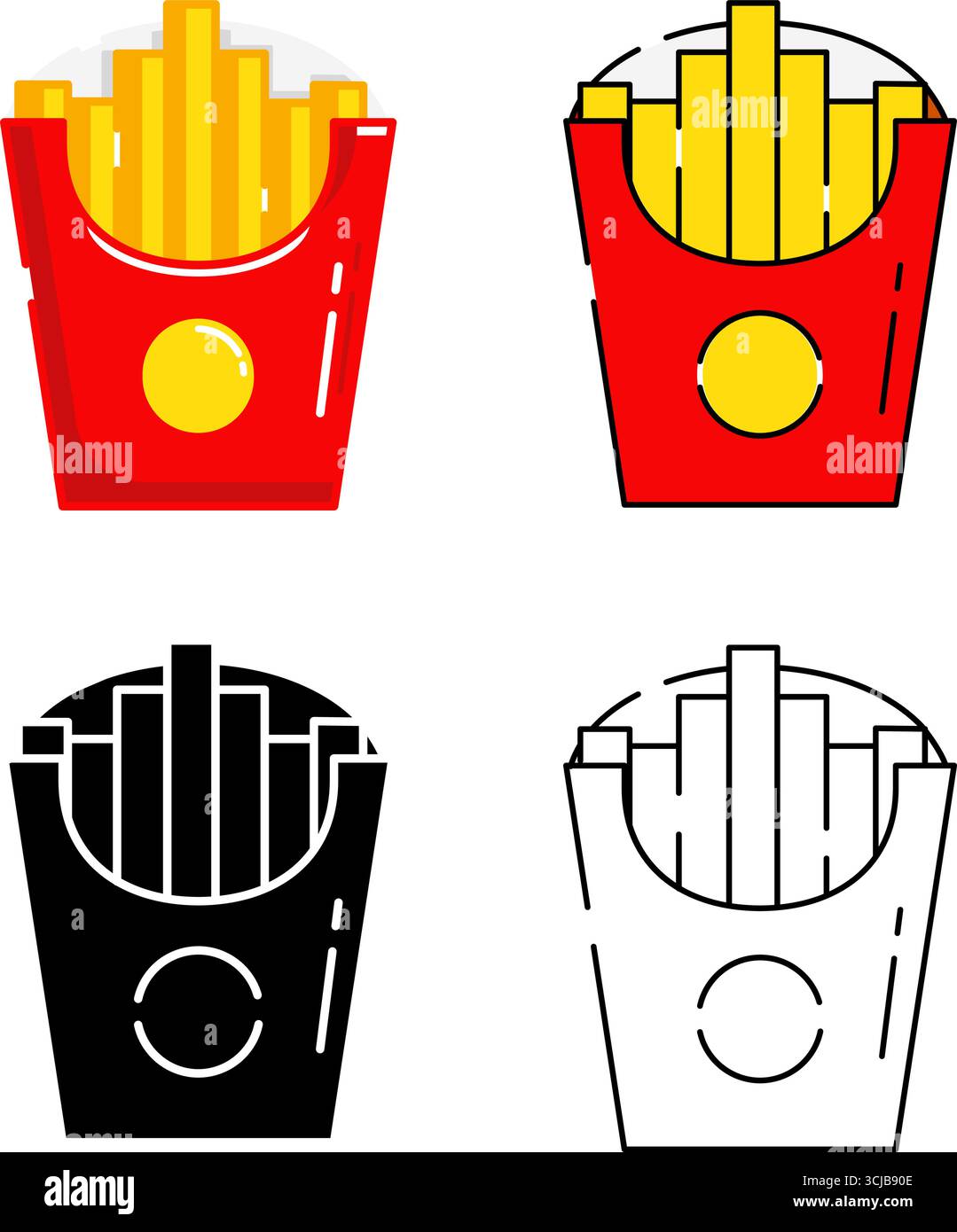 Fast food combination Stock Vector Images - Alamy