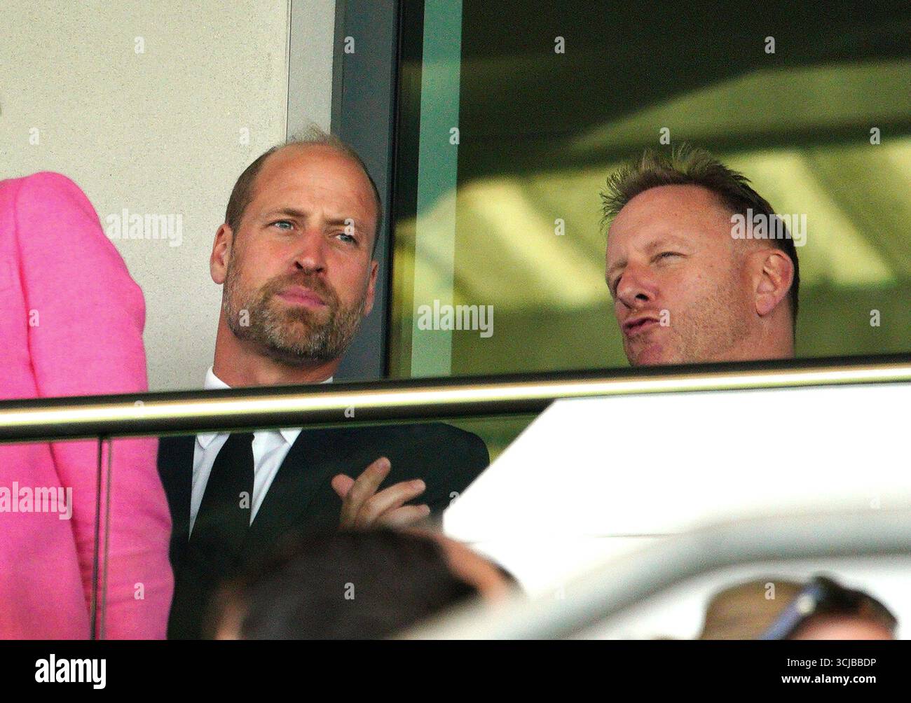 The Prince of Wales (left) during the Women's Rugby World Cup 2025 pool ...