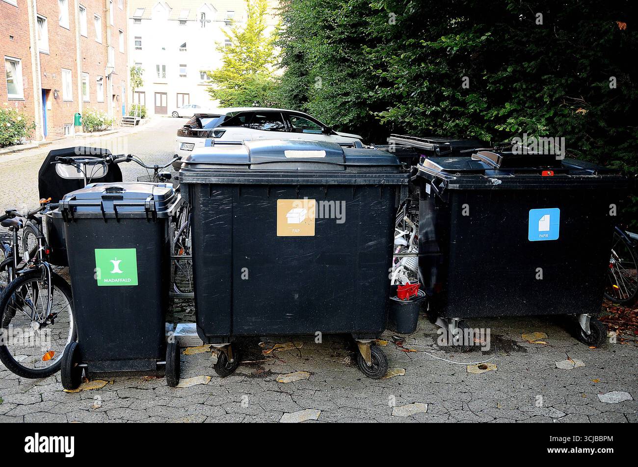 Copenhagen/ DenmarK/september 6th,2025 / various garbage containers in ...
