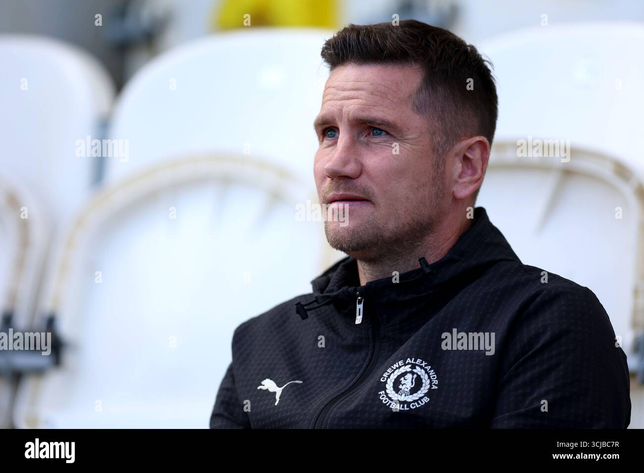 Crewe Alexandra manager Lee Bell before the Sky Bet League Two match at ...
