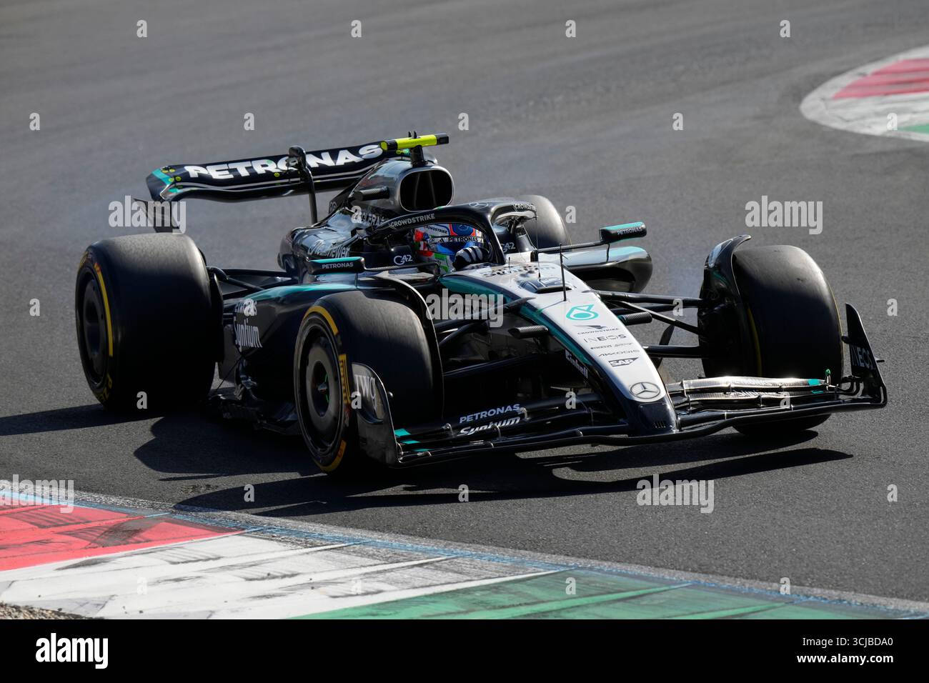 Mercedes driver Andrea Kimi Antonelli of Italy steers his car during ...