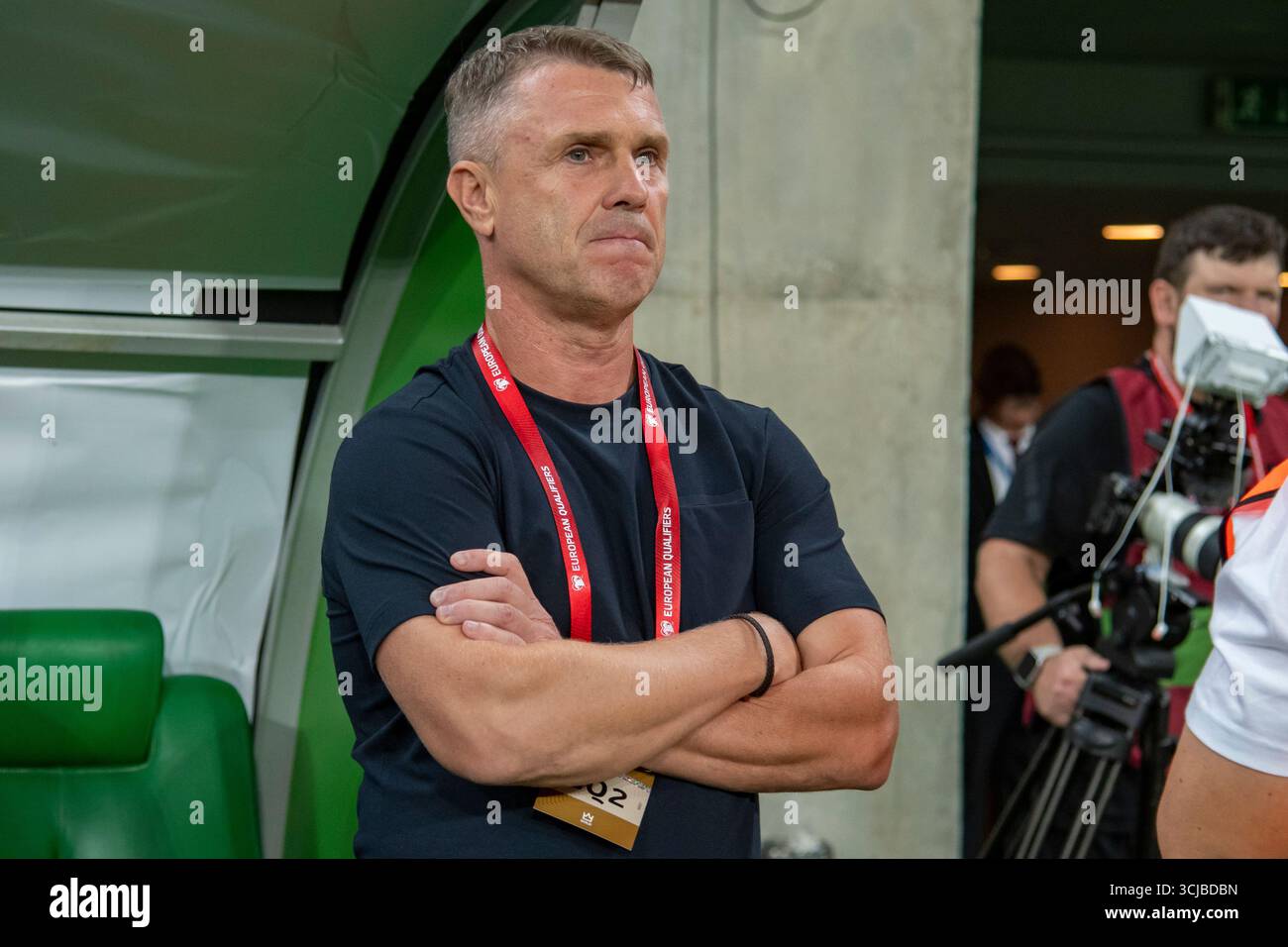 Ukrainian Coach Serhiy Rebrov during the FIFA World Cup 2026 European ...