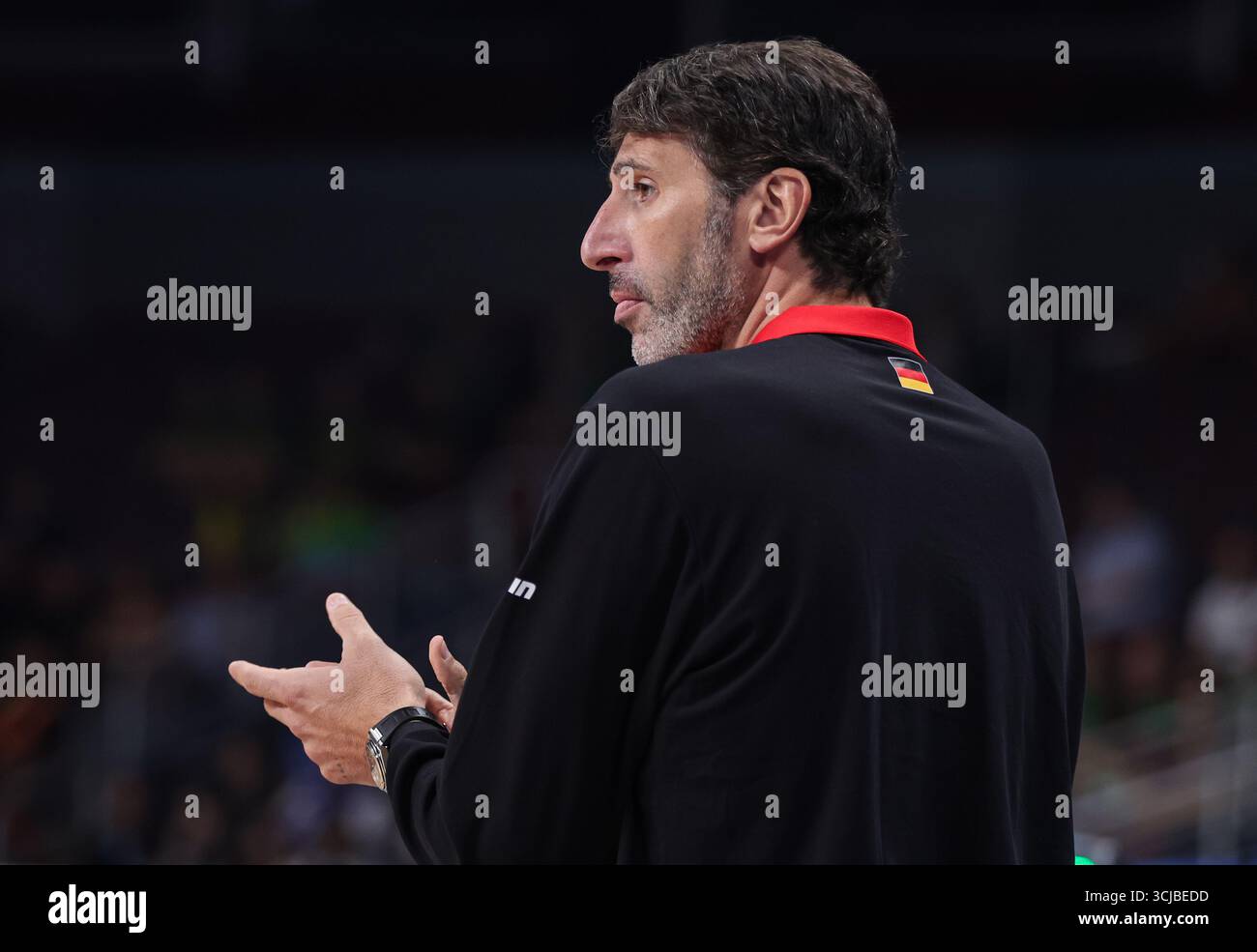 RIGA, LATVIA - SEPTEMBER 06: Alex Mumbru Head Coach of Germany during ...