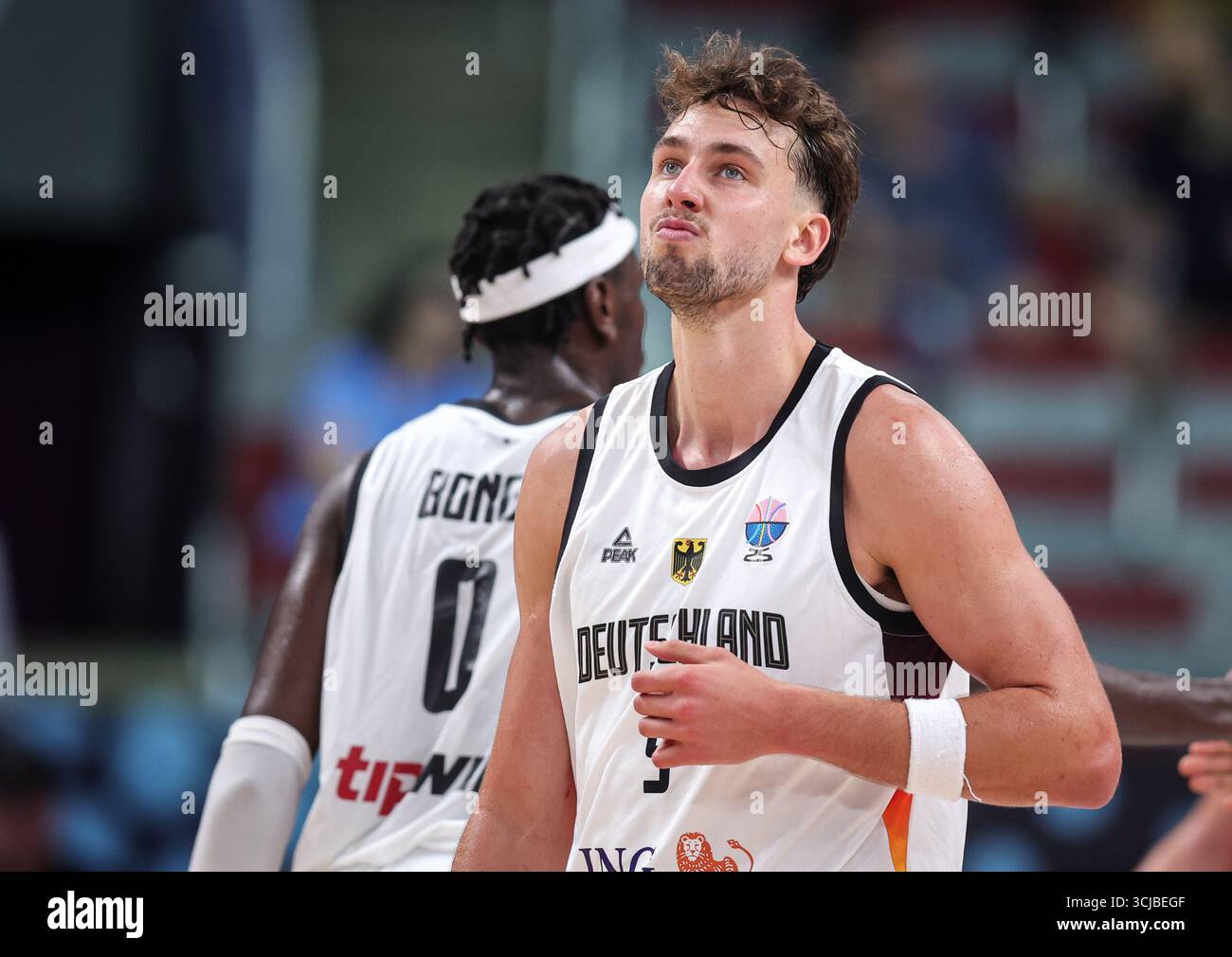 RIGA, LATVIA - SEPTEMBER 06: Franz Wagner of Germany reacts during the ...