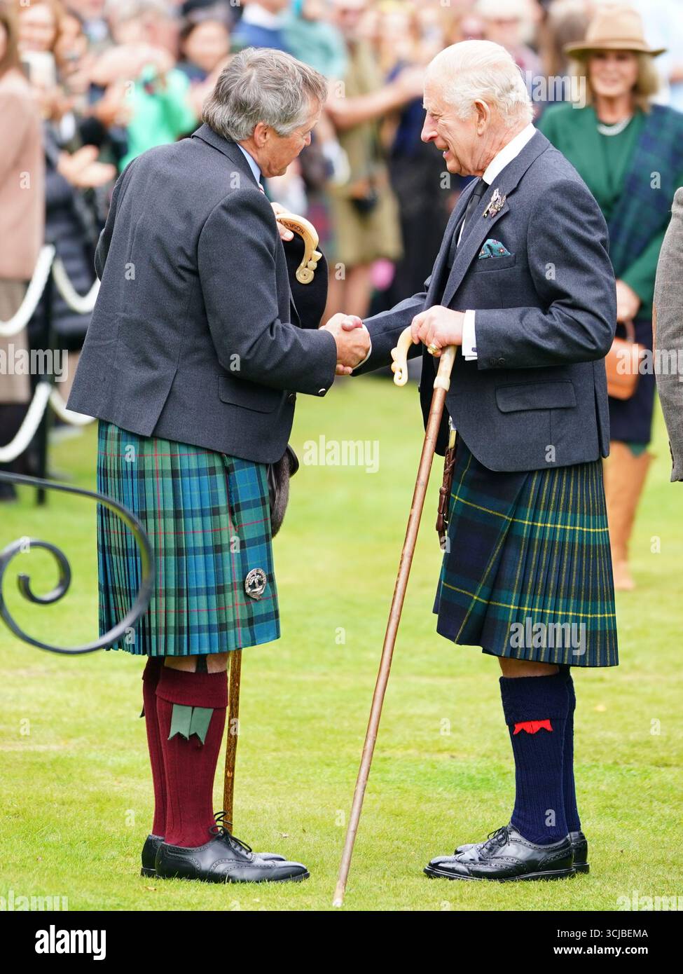Braemar, Scotland, 6th. Sept, 2025. King Charles III and Queen Camilla ...