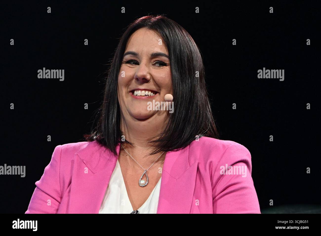 Lucy Connolly speaks during the Reform party's annual conference at the ...