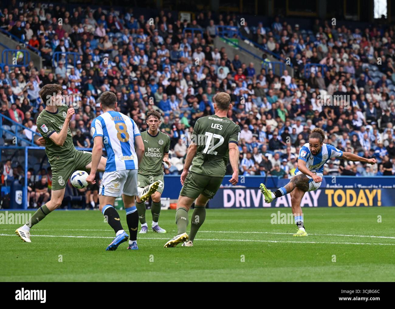 Huddersfield Town's Marcus Harness shoots towards goal during the Sky ...