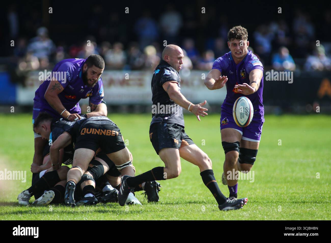 Bridgend, Wales, UK. 6th September, 2025. Oscar Beckerleg of Exeter ...