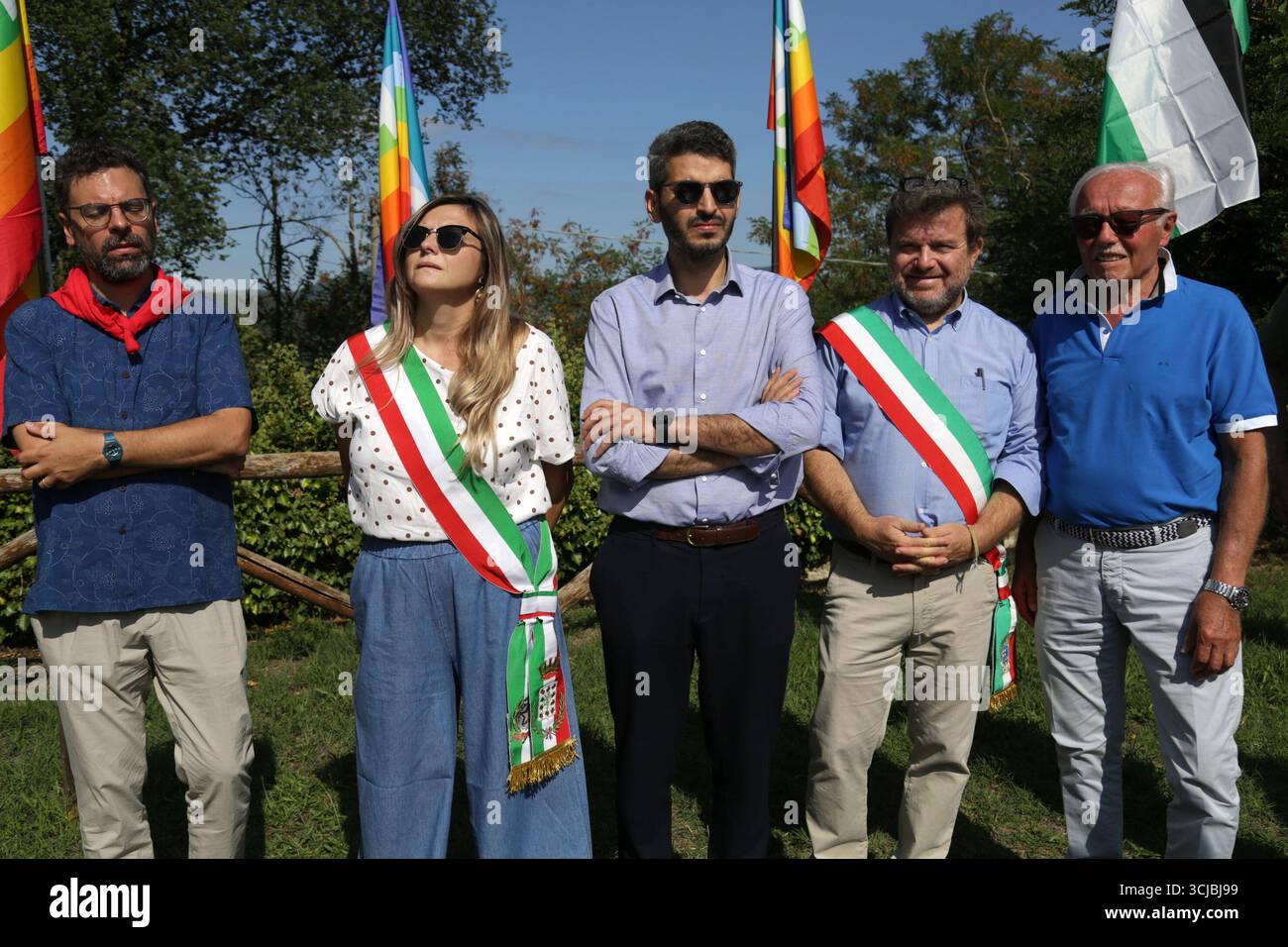 Marzabotto (Bologna). Let's Stop the Barbarism, a demonstration ...