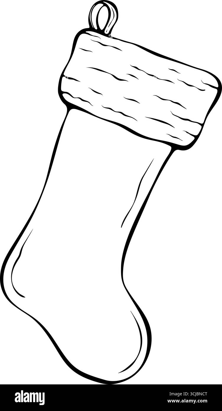 Simple design christmas stocking Cut Out Stock Images & Pictures - Alamy