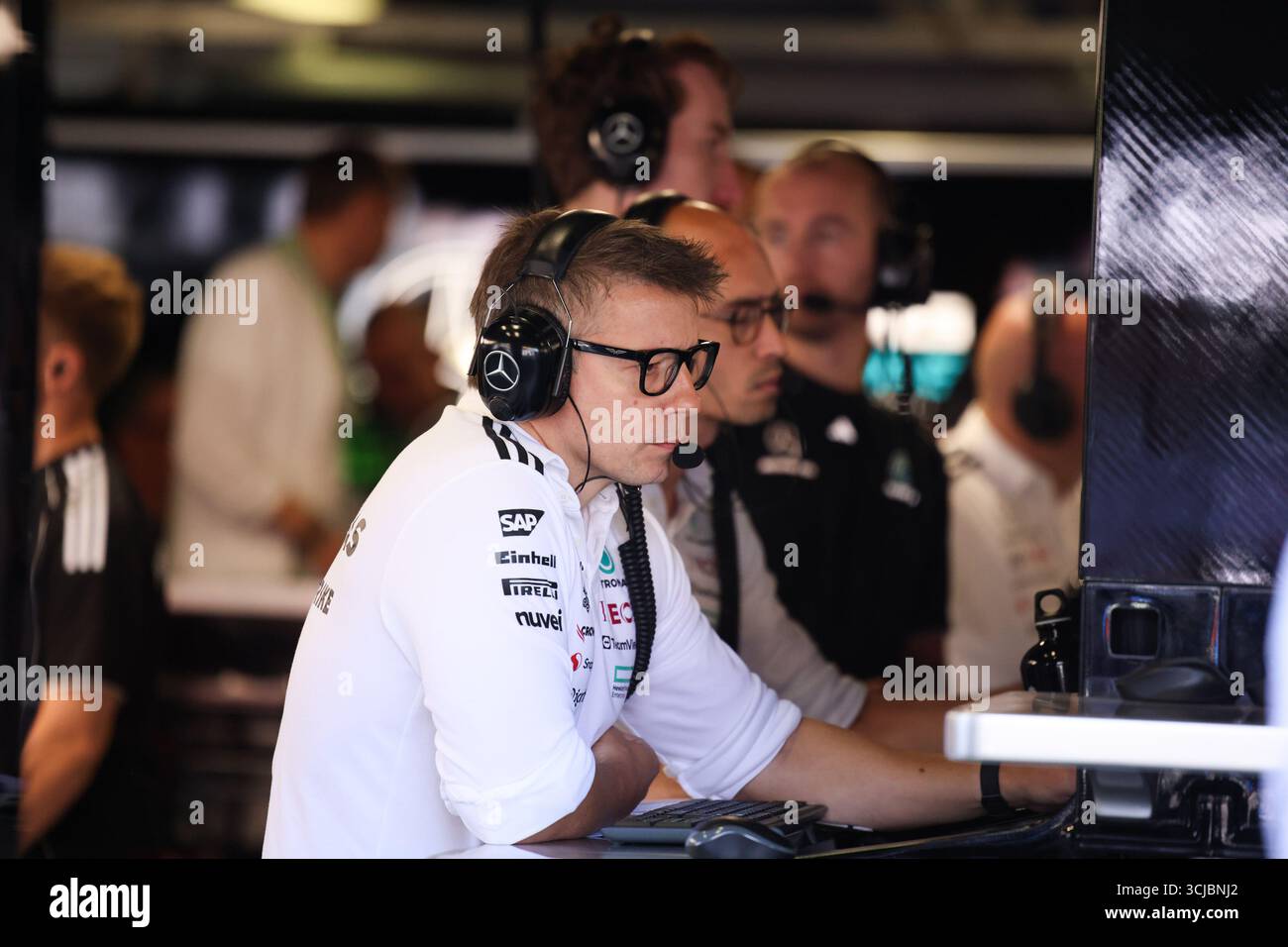 Peter Bonnington, Bono, Renningenieur Andrea Kimi Antonelli (Mercedes ...