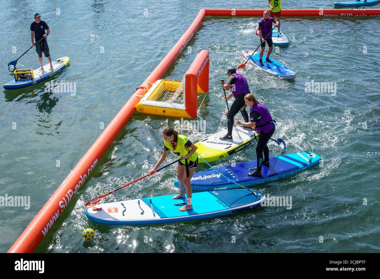 Torquay, UK. 6 September 2025. SUP Polo and paddleboarding activities at the Torbay SUP ...