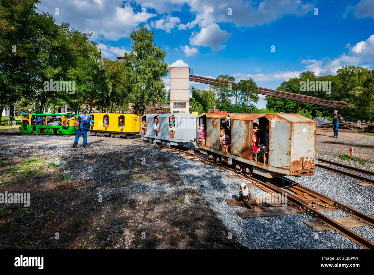 Ceremonial launch of operation of narrow gauge railway as part of Miners' Day celebrations in ...
