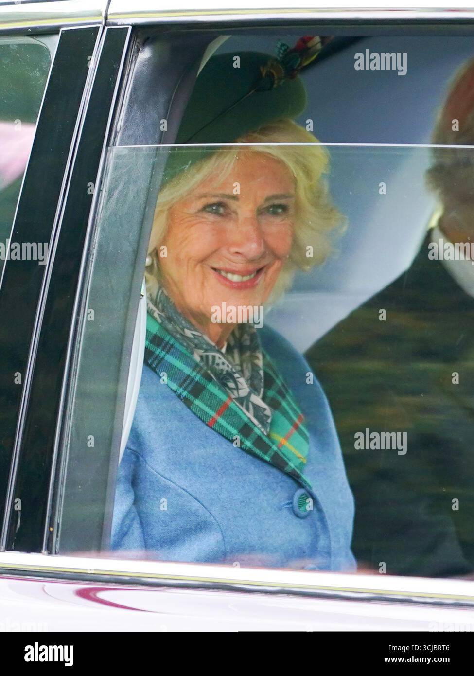 Braemar, Scotland, UK. 6th. Sept, 2025. Queen Camilla departs from the ...