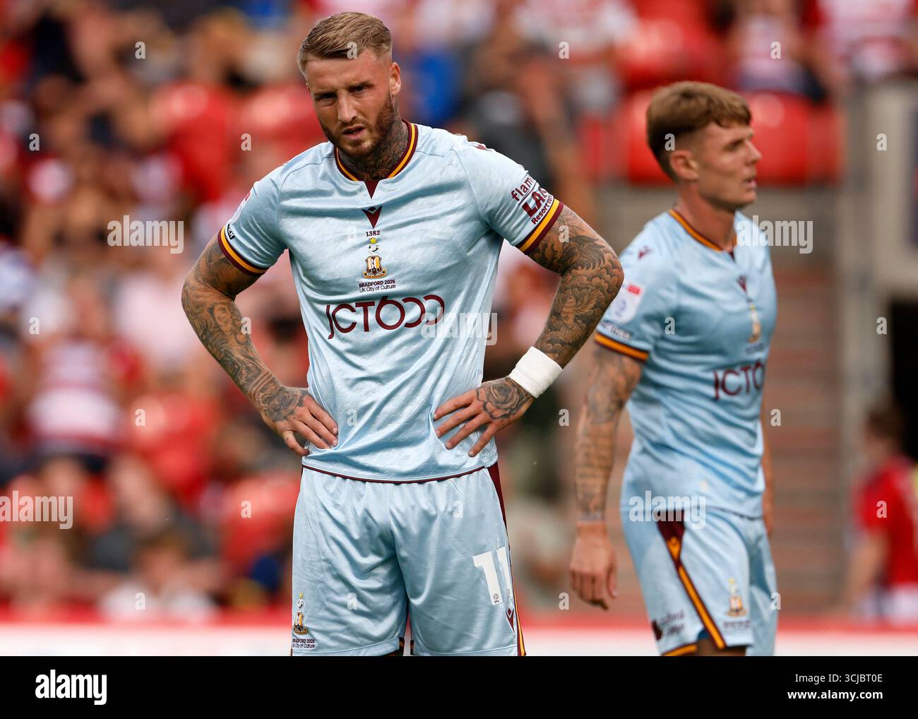 Bradford City's Stephen Humphrys looks dejected during the Sky Bet ...