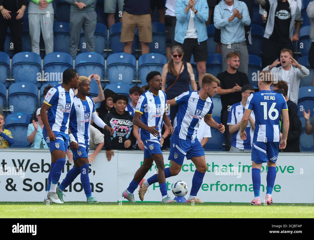 Colchester United's Kyreece Lisbie celebrates scoring their side's ...
