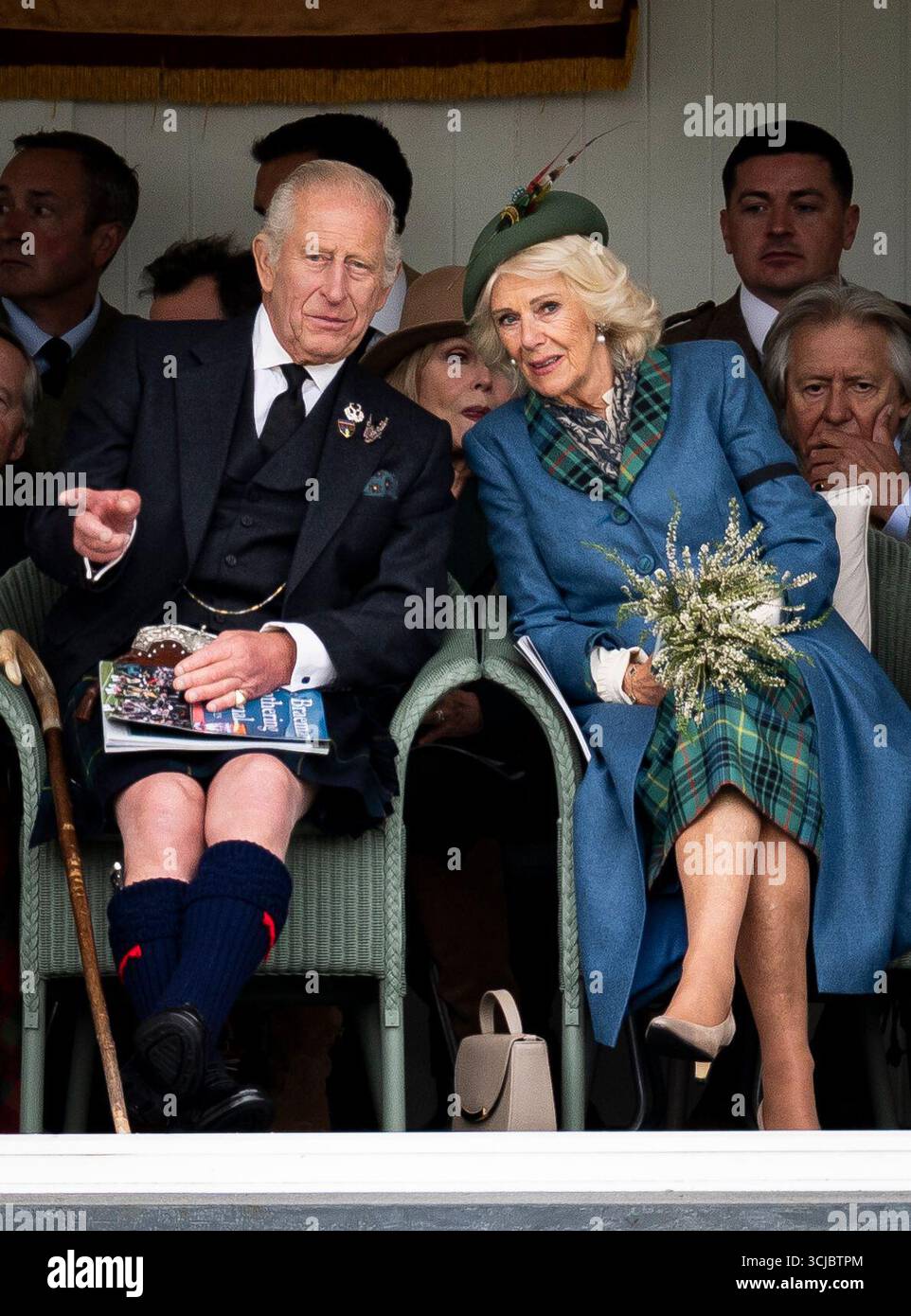 King Charles III and Queen Camilla during the Braemar Gathering ...