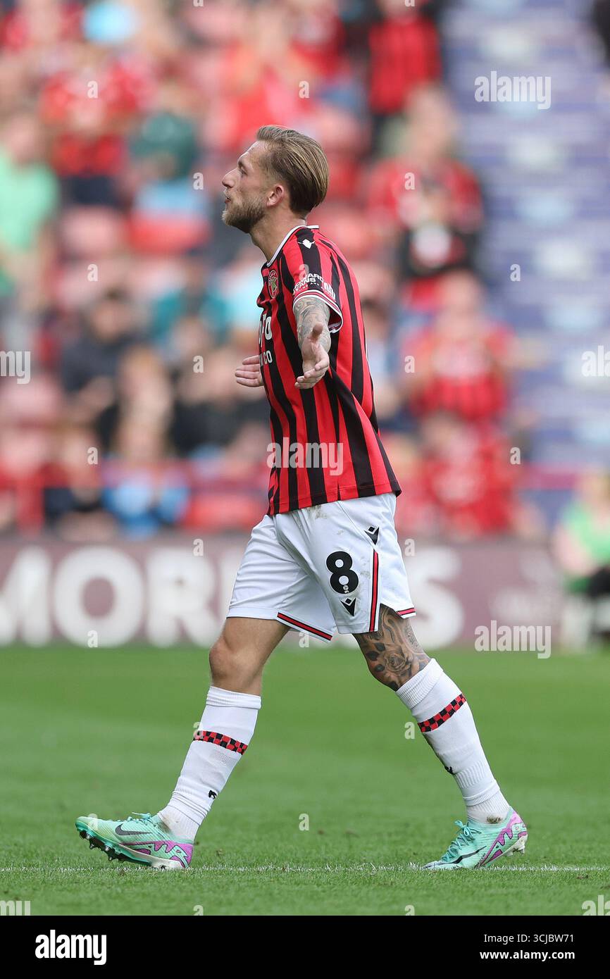 Walsall???s Charlie Lakin is sent off against Chesterfield during the ...
