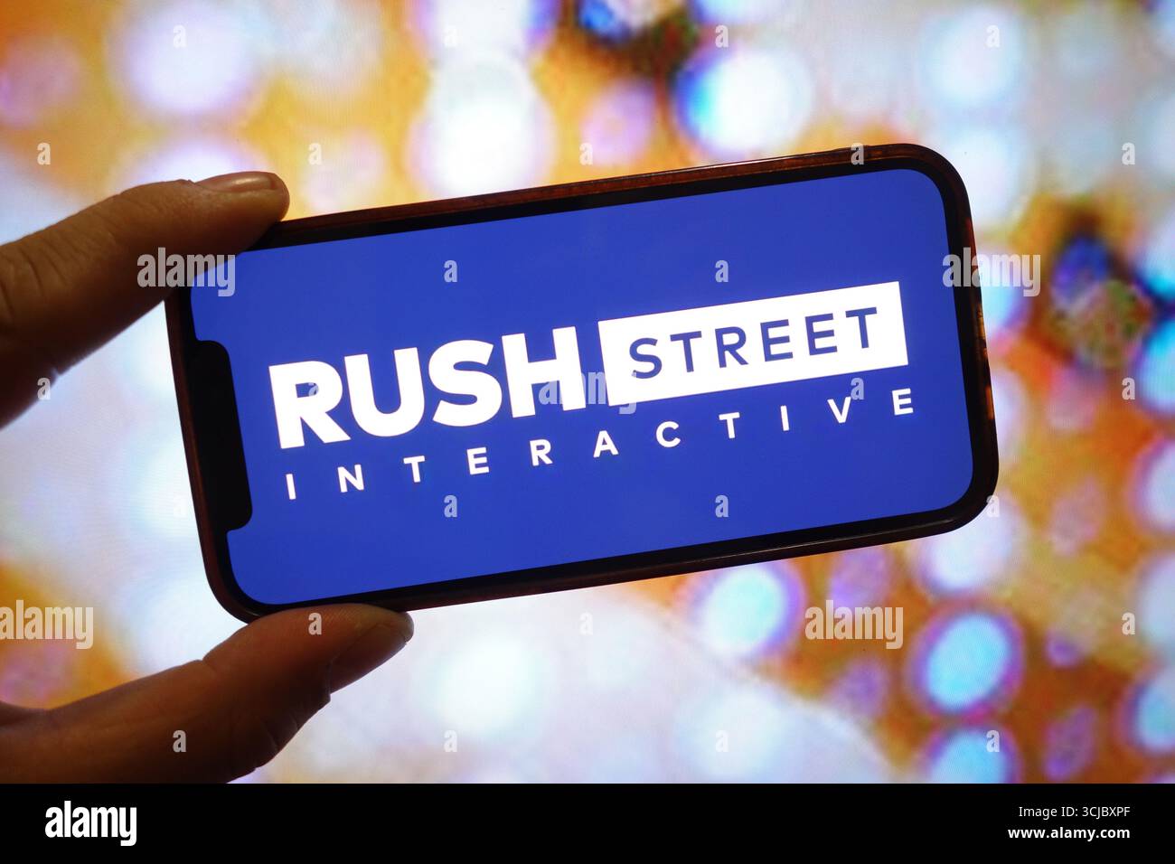 August 30, 2025, Poland: In this photo illustration, a Rush Street ...