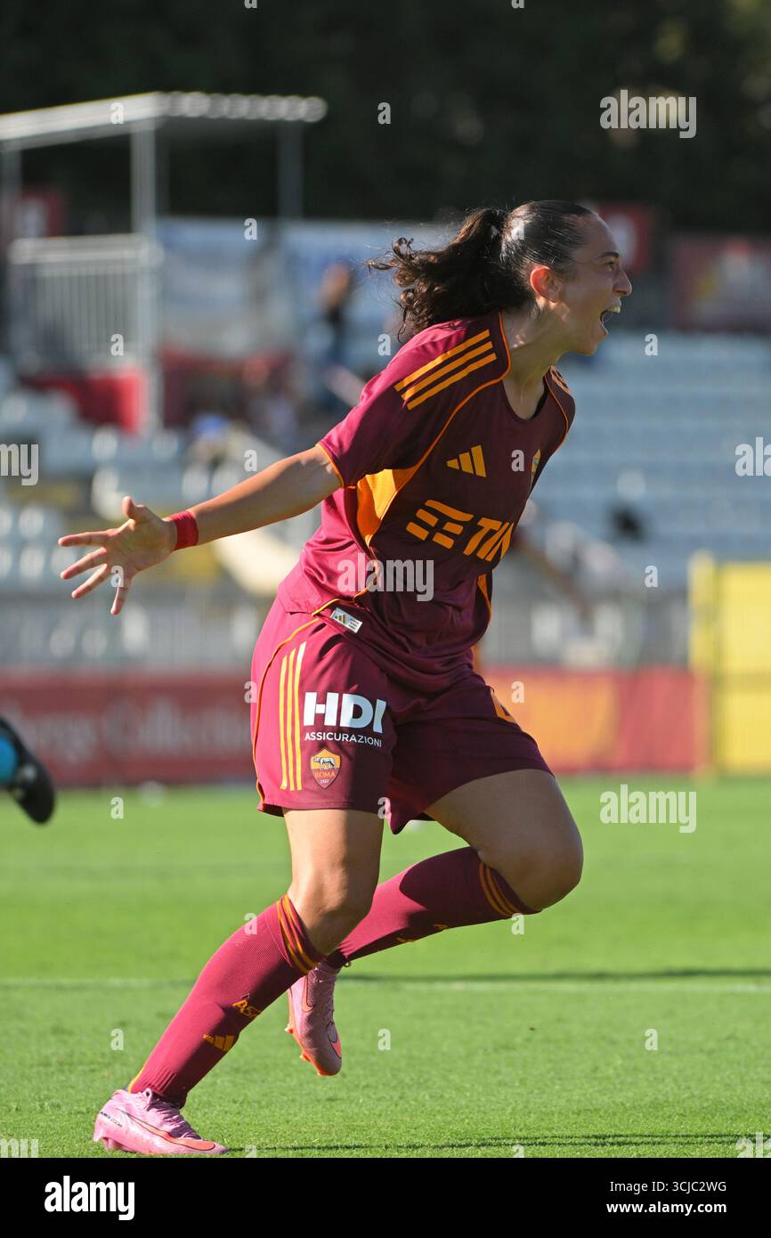 Giulia Galli of A.S. Roma Women celebrates after scoring during the 2nd ...